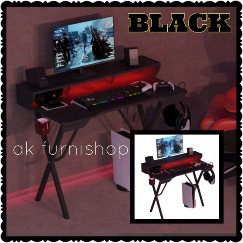 Jual MEJA PC - MEJA GAMING - MEJA KOMPUTER - MEJA LAPTOP FREE LAMPU LED ...
