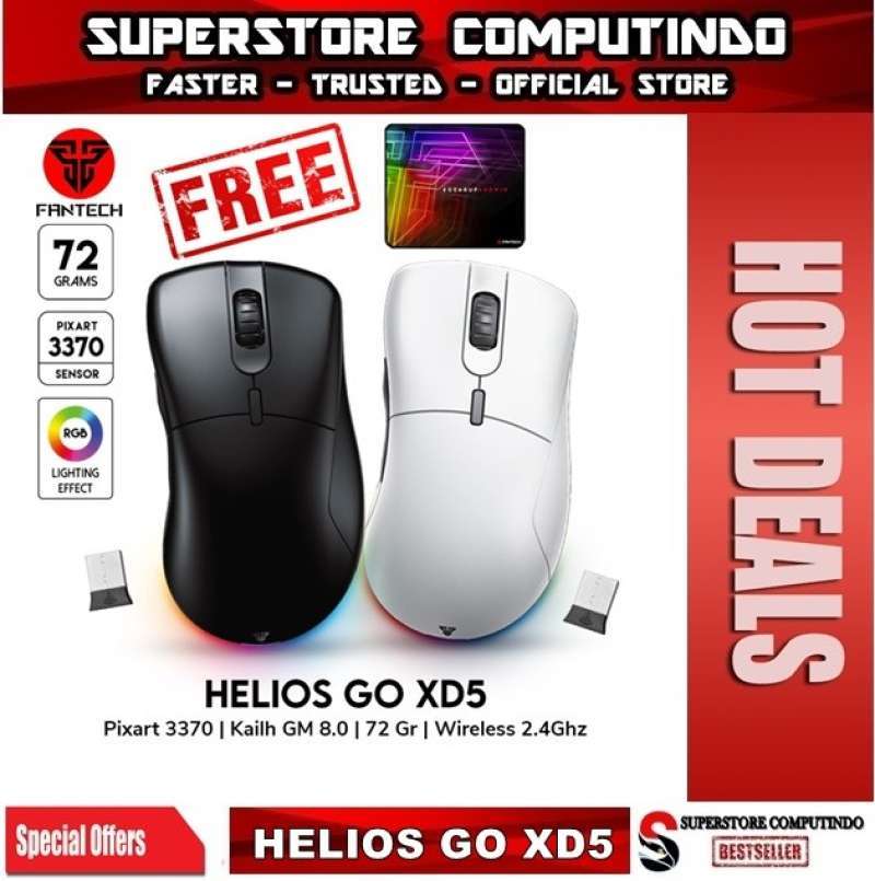 Promo Fantech XD5 Helios GO Wireless RGB Gaming Mouse Diskon 6% di ...