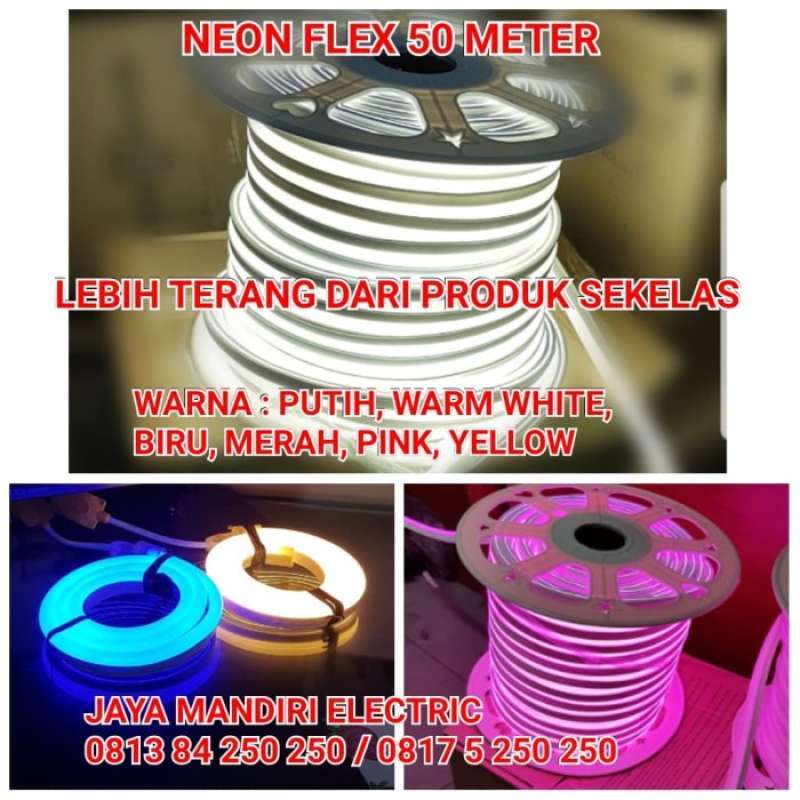 Promo Lampu Neon Flex Led 100M Selang Flexible Fleksibel 100Meter 100 ...