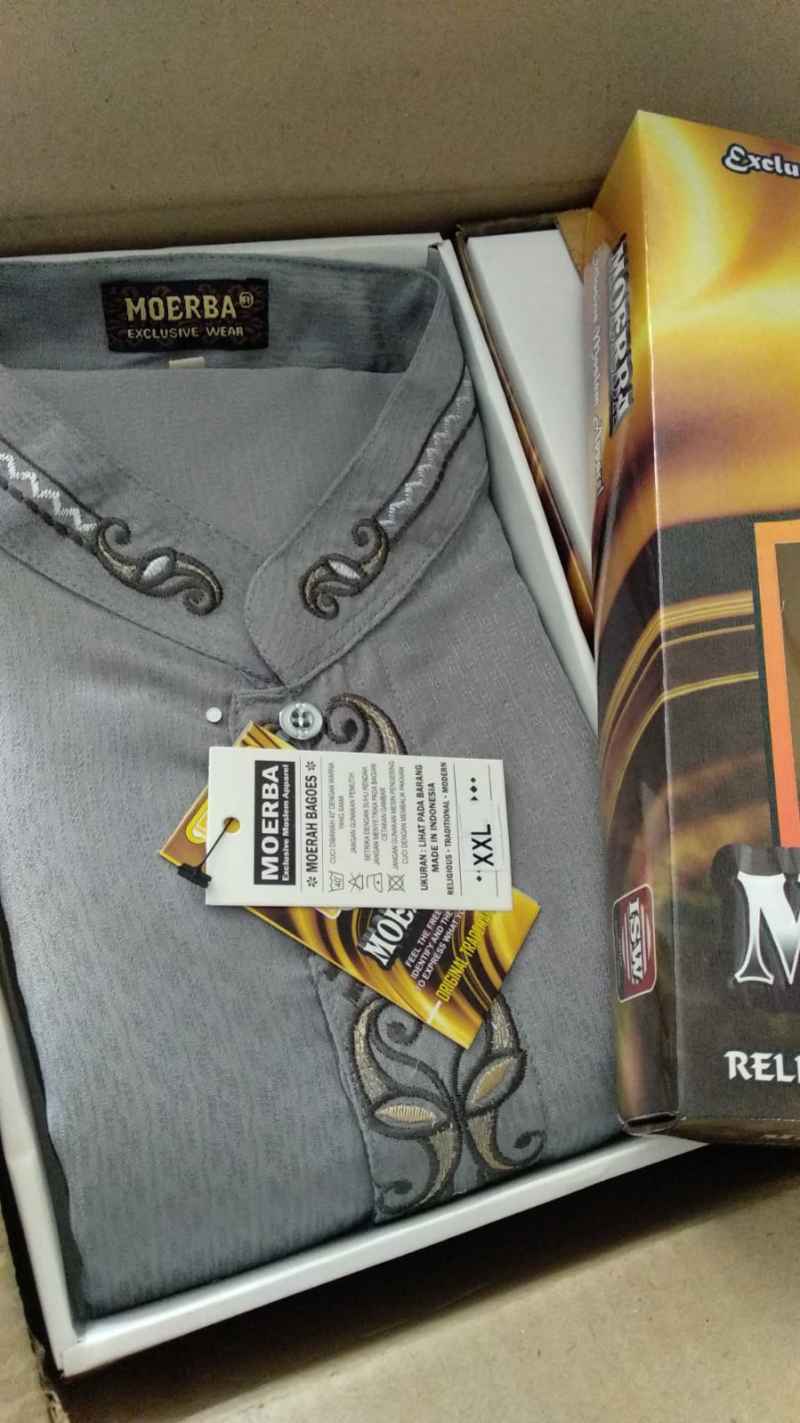 Jual Baju Koko Moerba Bonus Dus Abu-abu Big Size Lengan Panjang Kemeja ... Jual Baju Koko Moerba Bonus Dus Abu-abu Big Size Lengan Panjang Kemeja ...