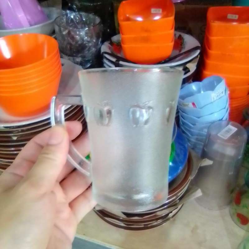 Jual Gelas Kopi / Gelas Beling / Gelas Kaca GOJEK/GRAB di Seller Blizz ...