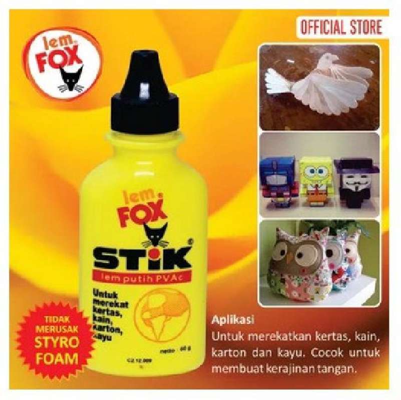Jual Lem Fox Stik Warna Kuning / Lem Fox Botol Kuning / Lem Anti Belepotan Di Seller Tkkdkhanz29 ...