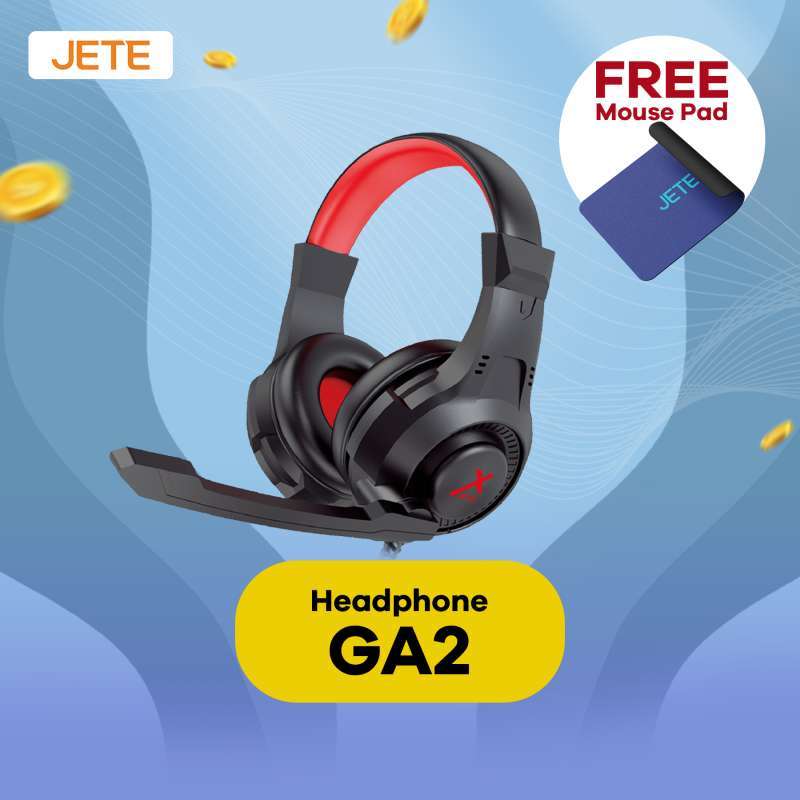 Jual Headset Gaming JETE-X GA2 with Microphone FREE Mousepad - Garansi ...