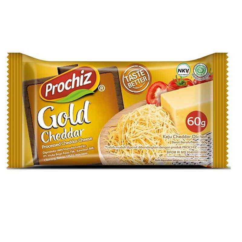 Jual PROCHIZ Gold Cheddar Cheese 60g - Keju Chedar Kemasan Kecil di ...