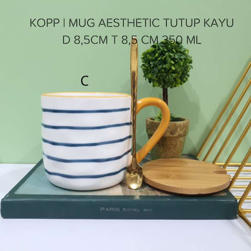 Jual Kopp | Mug Aesthetic Tutup Kayu | Mug Nordic | Gelas Kopi di ...