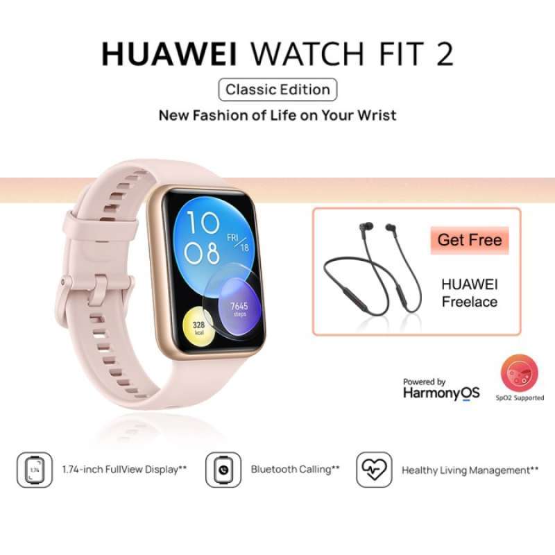 Promo Huawei Watch Fit 2 Active Edition Garansi Resmi - Sakura Pink di ...