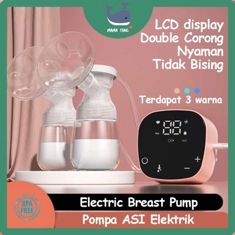 Jual Pompa ASI Elektrik Double Ibu Menyusui USB + Botol Susu Mama Sing ...