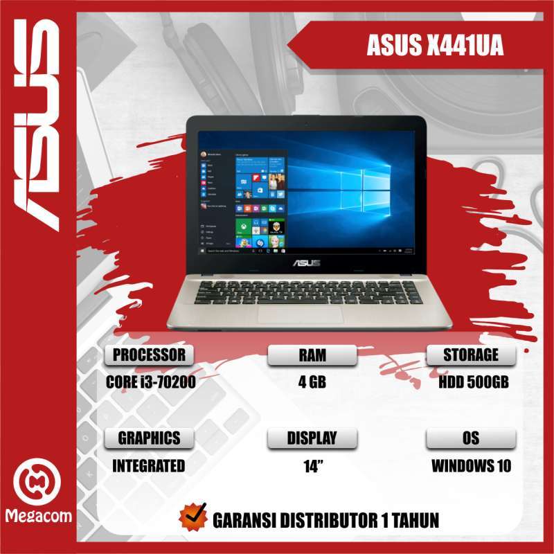 Jual (New) Laptop Asus X441UA (Brown) Core i3 Ram 4 GB/500GB 14'' Win10 ...