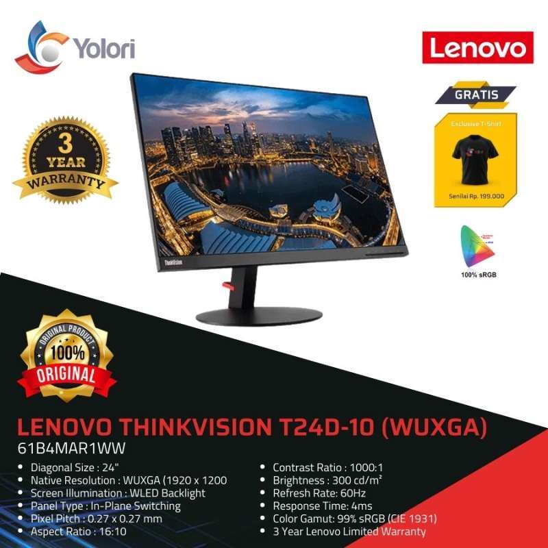 Jual Lenovo ThinkVision T24d-10 24 inch (WUXGA Monitor) di Seller ...