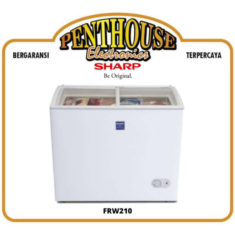 Jual Sharp Sliding Flat Glass Freezer 200L FRW-210 / FRW210 Freezer di ...