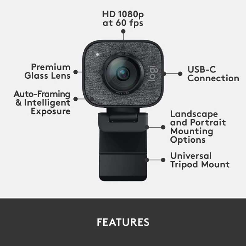 Promo Logitech Streamcam Stream Cam Full Hd Usb-c Webcam Diskon 12% Di ...