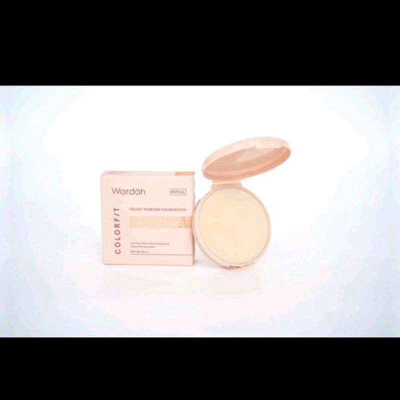 Jual Wardah Colorfit Velvet Powder Foundation Refill Nomor 23W Warna ...