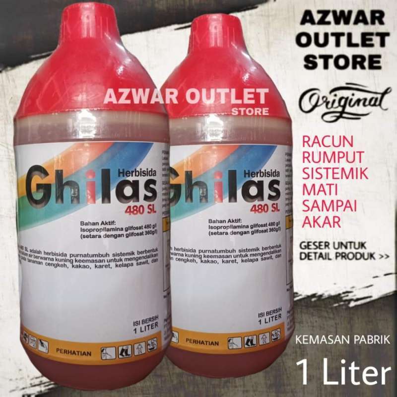 Jual Racun Rumput Sistemik | Herbisida Ghilas 480sl Racun Tanaman Liar ...
