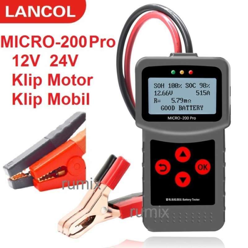 Jual Alat Test Aki Digital Battery Tester Lancol Micro-200 Pro Motor ...