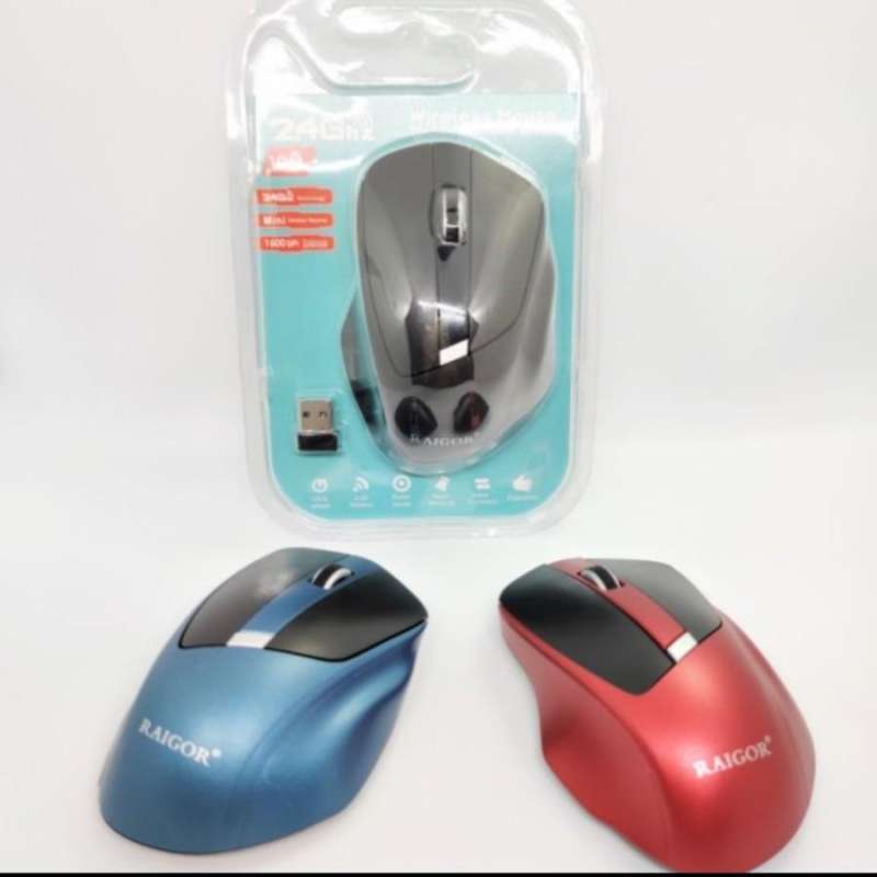 Jual Wireless Mouse Raigor 2,4ghz Warna Hitam Di Seller Multivocer ...