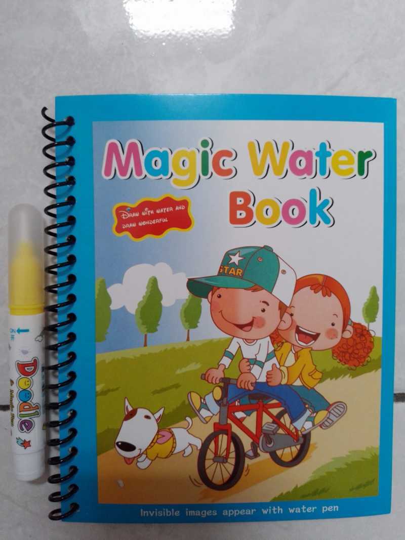 Jual Magic Water Book Magic Book Invisible Ink Buku Gambar Mewarnai ...