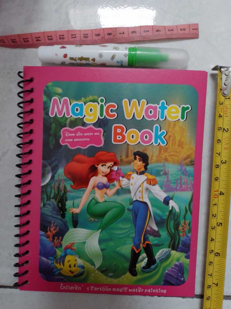 Jual Magic Water Book Magic Book Invisible Ink Buku Gambar Mewarnai ...