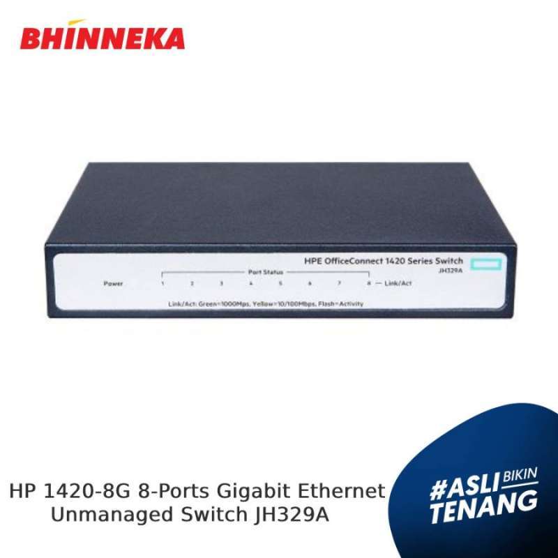 Jual HP 1420-8G 8-Ports Gigabit Ethernet Unmanaged Switch JH329A di ...