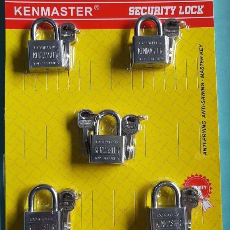 Jual UK.40mm , isi Set 5 . Kenmaster , Gembok , Kunci Gembok , Master ...