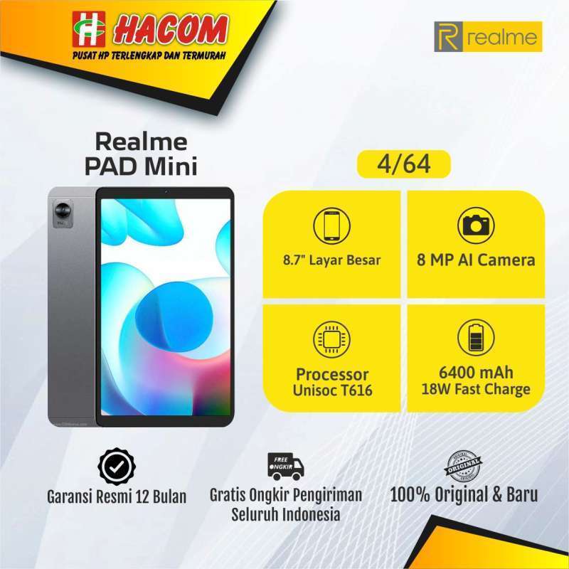Promo REALME PAD MINI GARANSI RESMI Diskon 2% di Seller Selvin Computer - Selvin computer - Kab ...