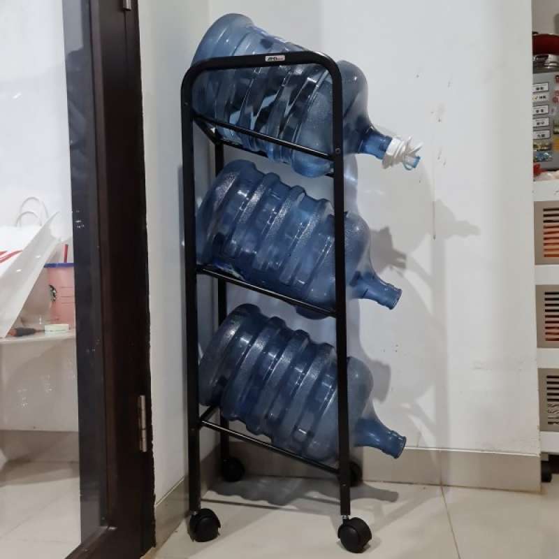 Promo flash sale now !!! RAK GALON BESI / RODA GALON AQUA 3 SUSUN ...