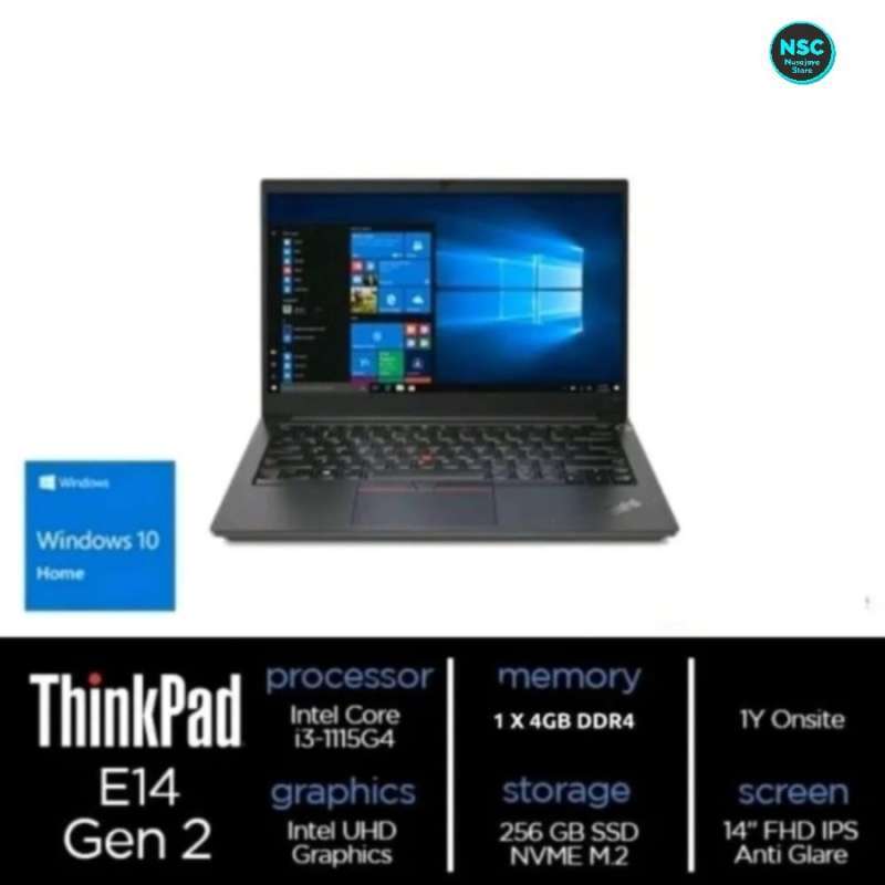 Jual Lenovo Thinkpad E14 Gen2 Core I3-1115g4 4gb 256gb Ssd 14 Win10 Di Seller Hardware Com ...