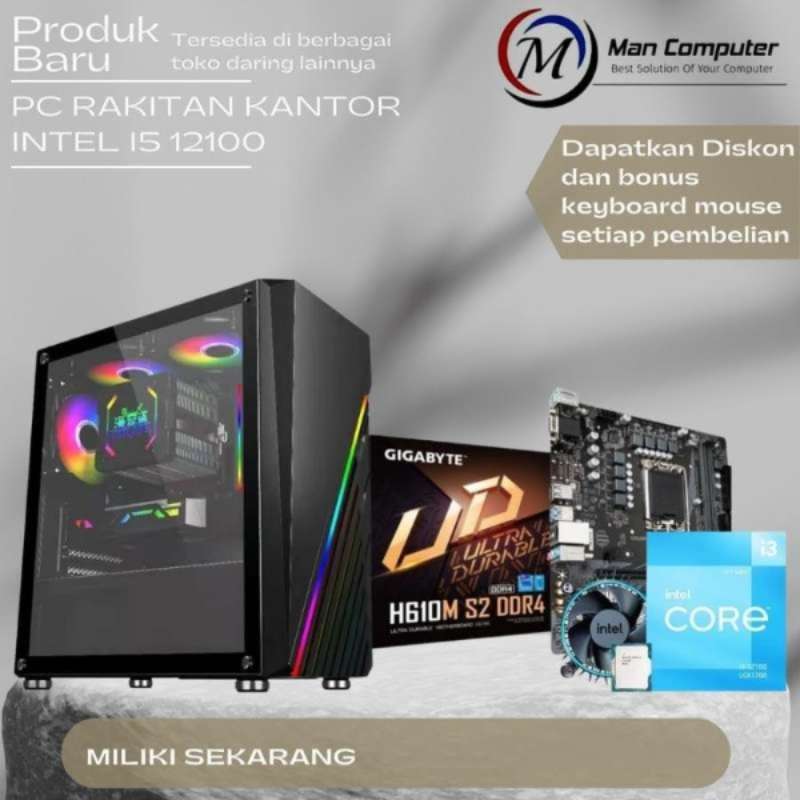 Jual Paket Cpu/ Pc Rakitan Intel Core I3 12100 Gen 12 Ram 16Gb Ssd + Hdd di Seller MANCOMP_ID ...