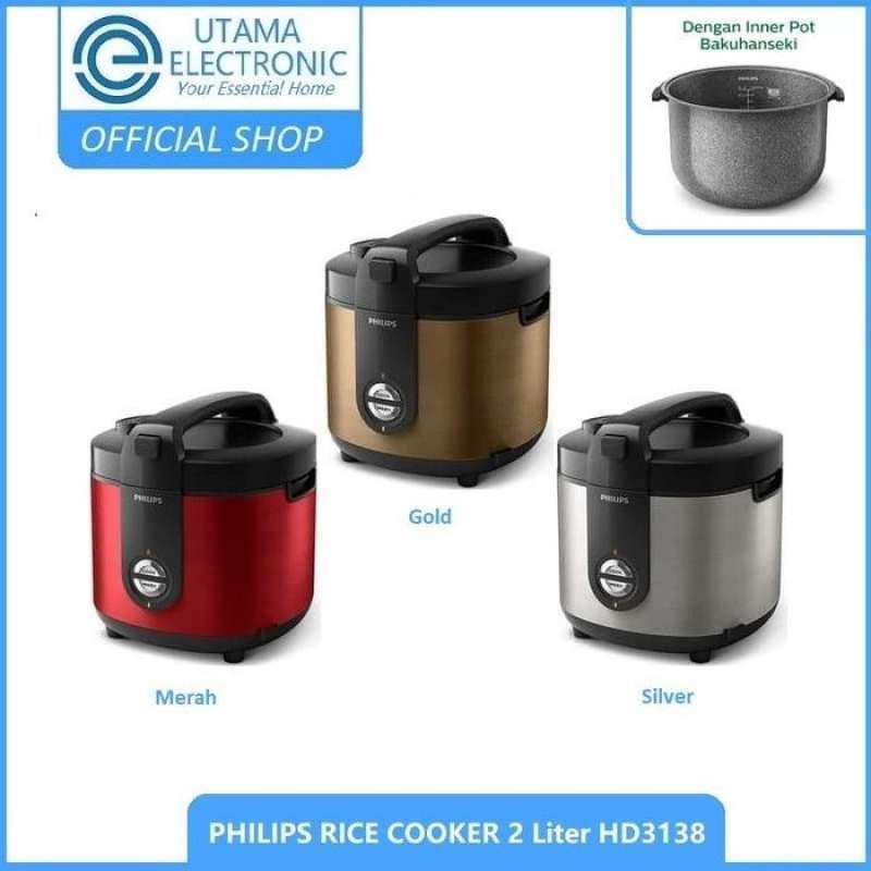 Promo PHILIPS STAINLESS RICE COOKER PRO CERAMIC 2 Liter - HD3138 Diskon ...