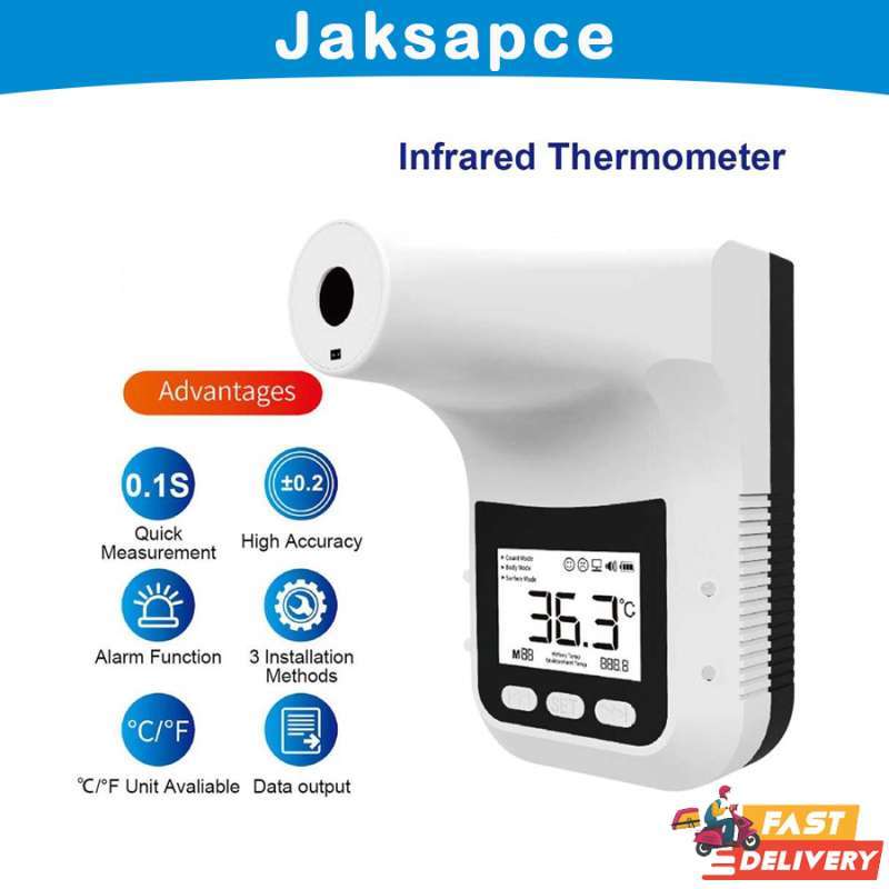 Jual MOMO Thermometer Dinding Forehead Infrared Non Contact - WHITE di ...