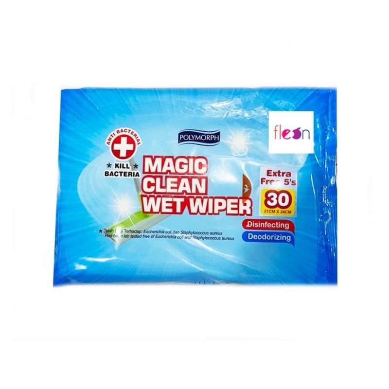 Jual Magic Clean Wet Wiper Polymorph Tissue Basah Pel Lantai Anti ...