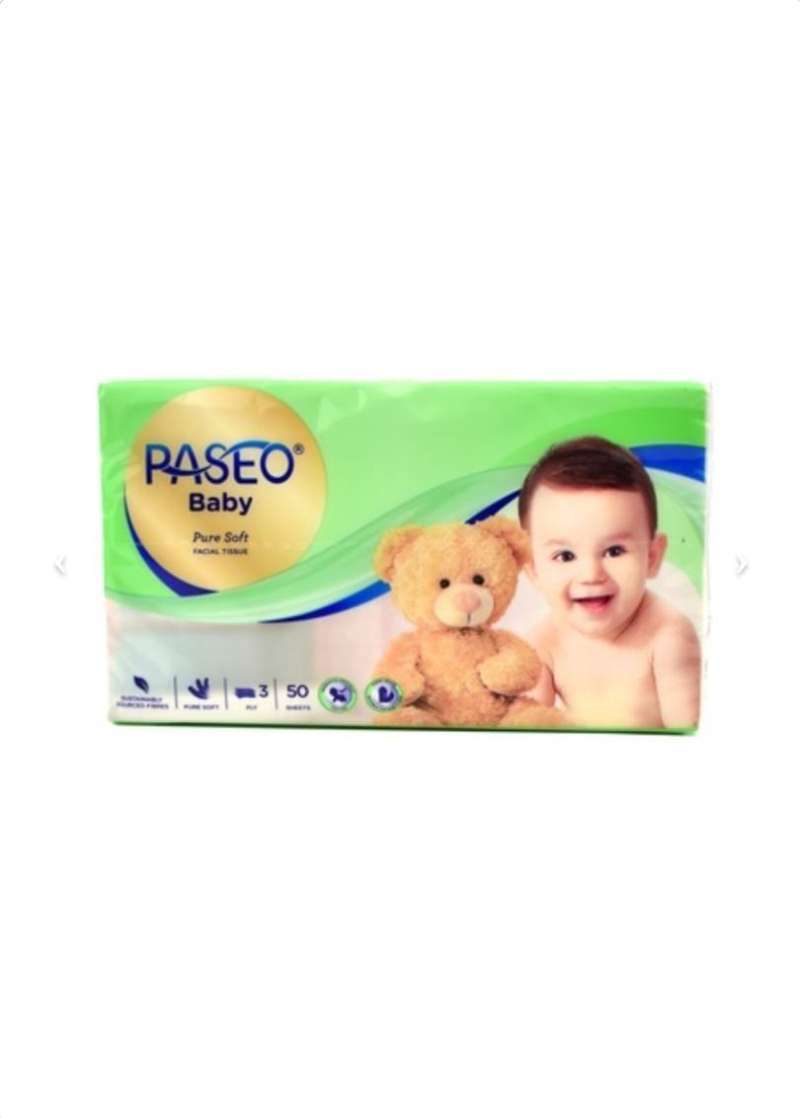 Jual TISU BAYI PASEO BABY PURE SOFT ISI 50 LEMBAR BABY TISSUE TRAVEL 3 ...