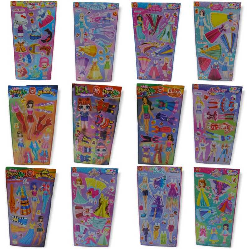 Jual 1 LEMBAR BONGKAR PASANG BONEKA KERTAS BESAR/ DRESS UP BAJU BONEKA ...