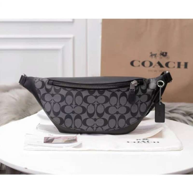 Promo TAS COACH RIVINGTON Warren Belt Bag In SIGNATURE CANVAS COACH ...