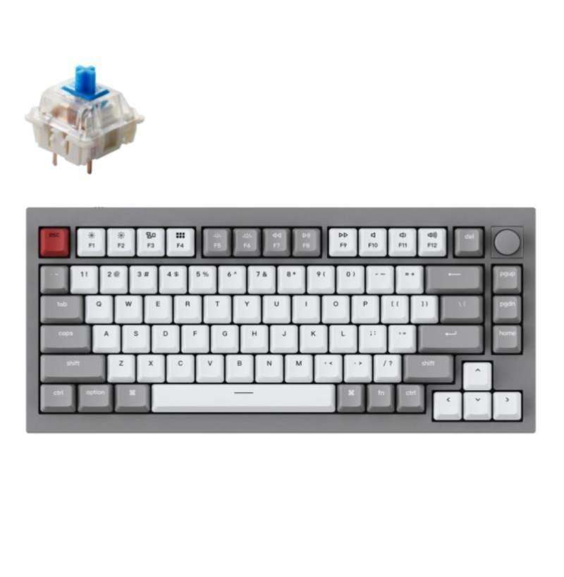 Jual Keychron Q1 Knob Version Qmk 75% Custom Mechanical Keyboard - Grey ...
