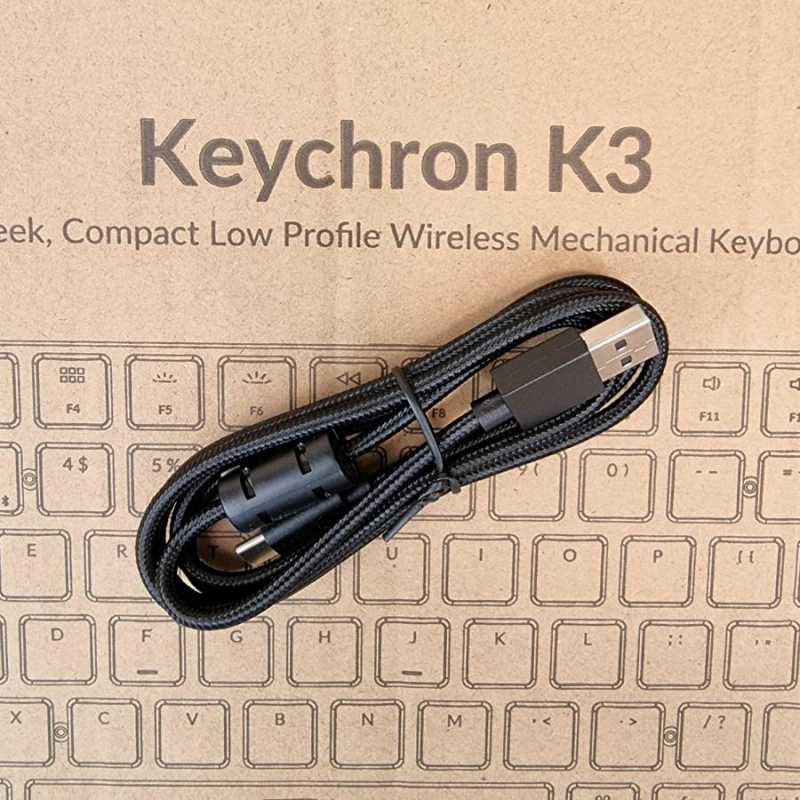 Jual USB-C Straight Angle to USB-A braided Cable for Keychron Keyboard ...