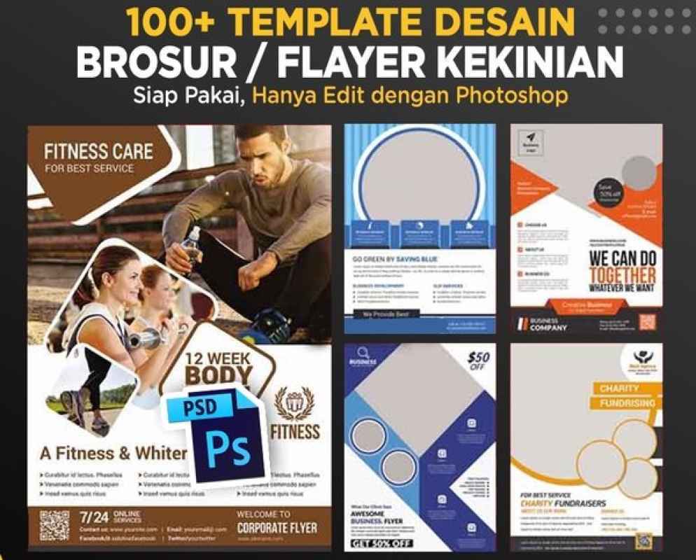 Promo Template Desain Brosur Flyer 100 Lebih File Diskon 57% di Seller Rihils - Kota Bandung ...