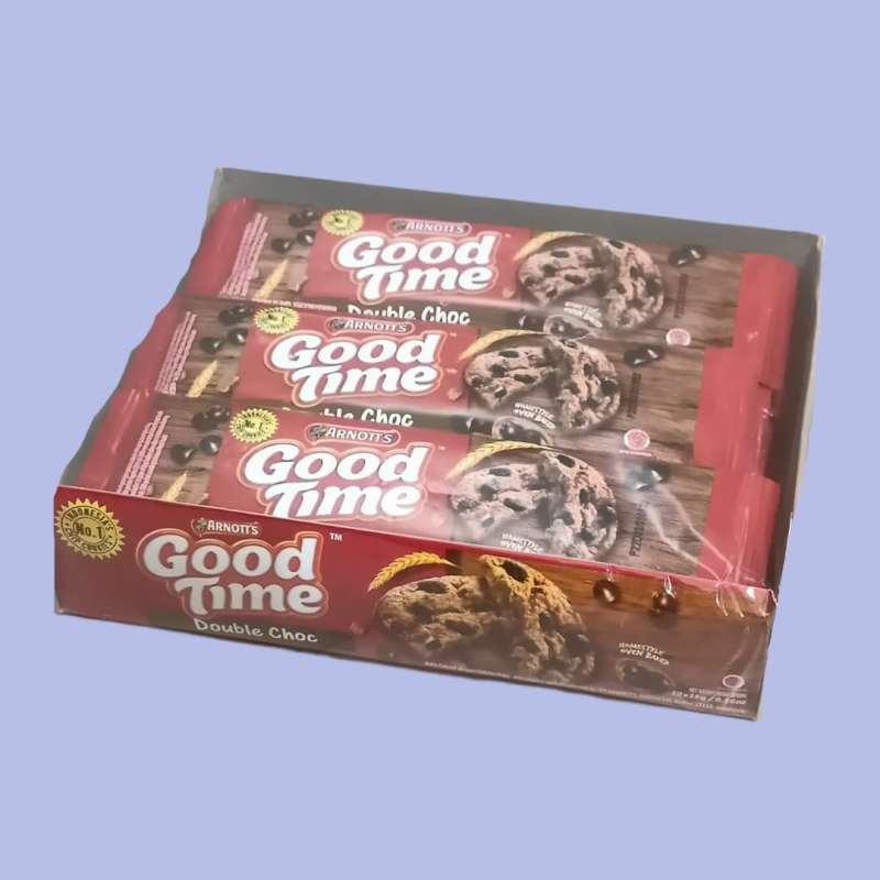 Jual Goodtime Double Chocolate Cookies Chocochips [12 sachet/box] di ...