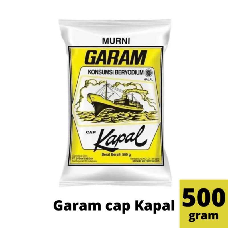 Jual GARAM CAP KAPAL 500 GRAM GARAM BERYODIUM CAP KAPAL di Seller AGEN ...