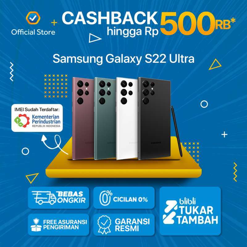 Jual Samsung Galaxy S22 Ultra 5G 12GB 512GB Garansi Resmi SEIN di Seller Ponsel Gadget Store ...