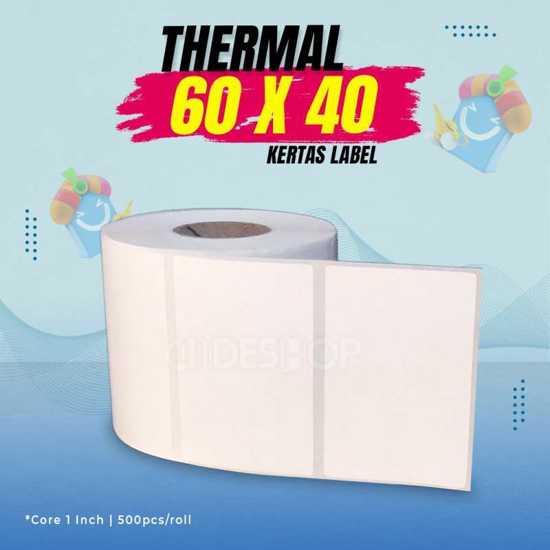 Jual Label Sticker Thermal 60x40 mm 1 Line Isi 500 Lembar Cetak ...