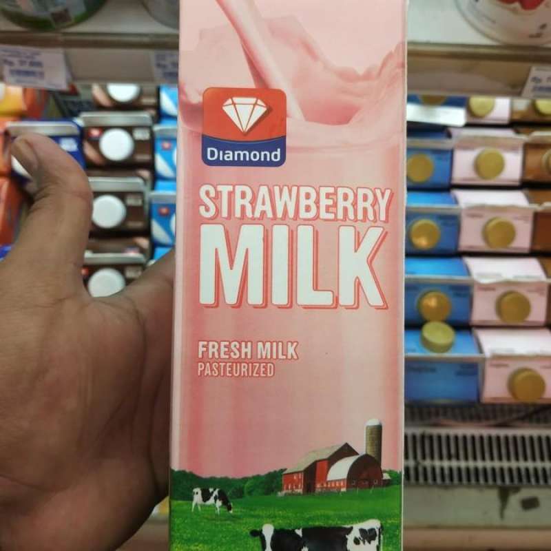 Jual Diamond Fresh Milk Strawberry Milk 946Ml di Seller Happy Fruit ...