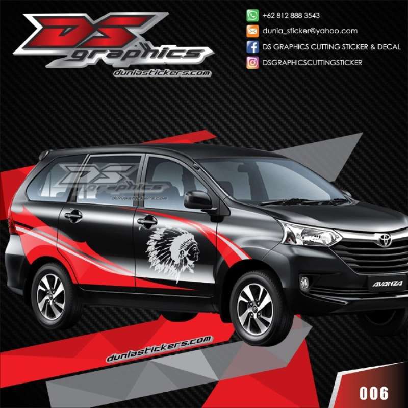 Jual CUTTING STICKER MOBIL AVANZA XENIA MOBILIO BRV JAZZ BRIO CALYA ...