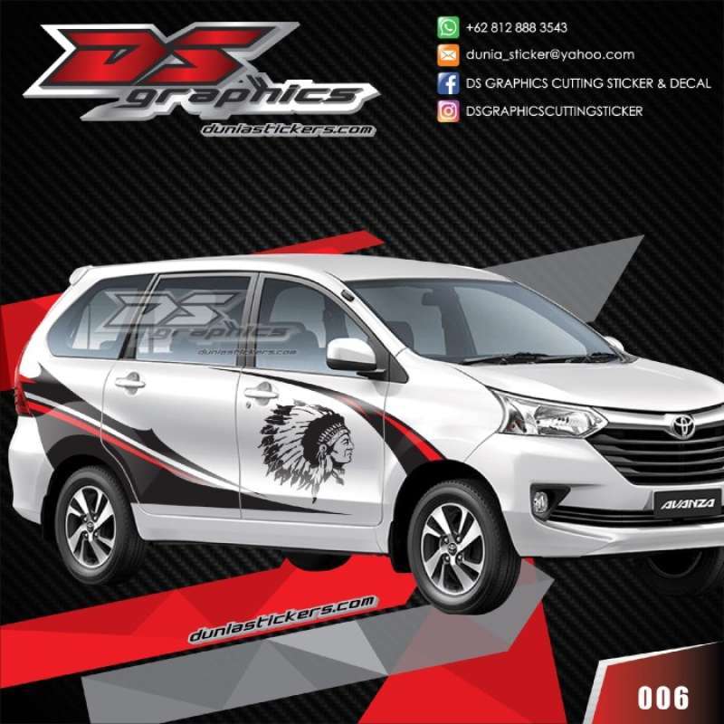 Jual CUTTING STICKER MOBIL AVANZA XENIA MOBILIO BRV JAZZ BRIO CALYA ...