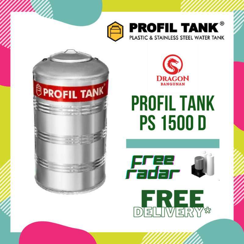 Jual Toren / Tangki Stainless Profil Tank Ps 1500 Datar Garansi Resmi ...