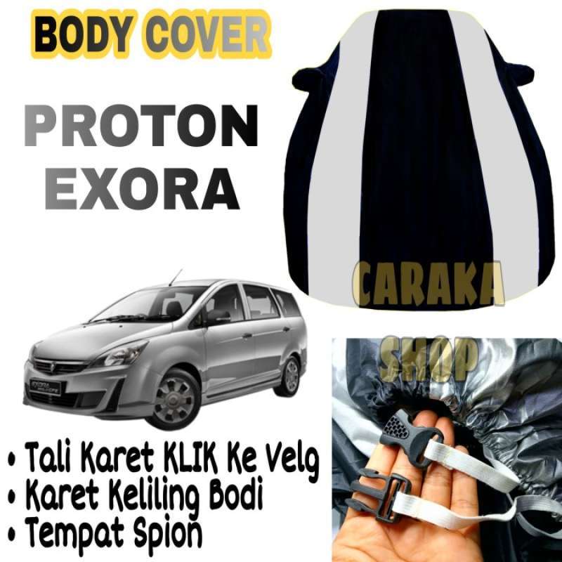 Promo Body Cover PROTON EXORA Sarung Strip SILVER Penutup Bodi Mobil ...