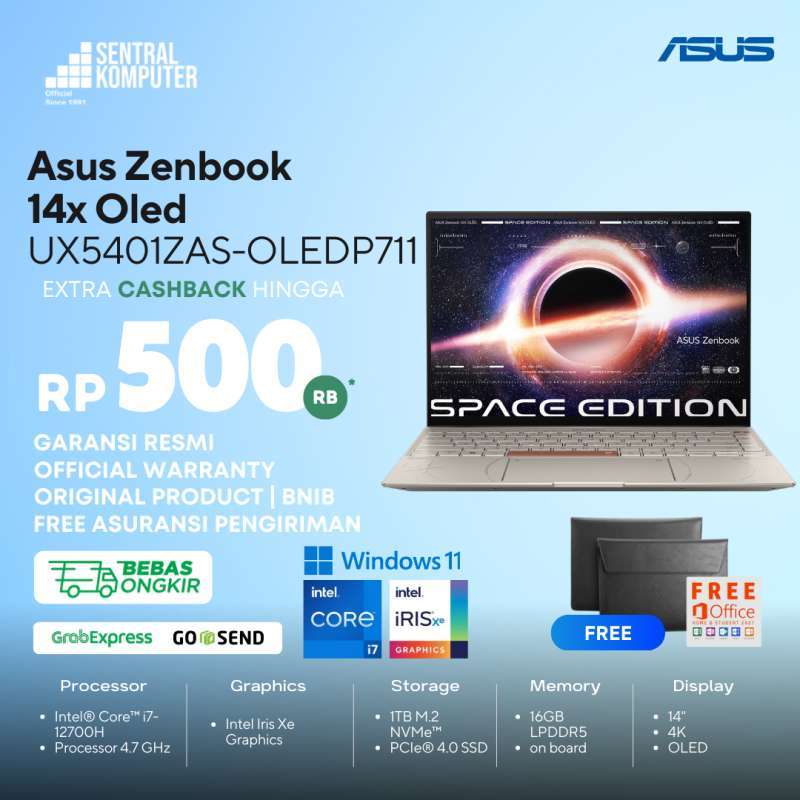 Jual Asus ZenBook Classic UX5401ZAS-OLEDP711 - Core™ i7-12700H - 16GB ...