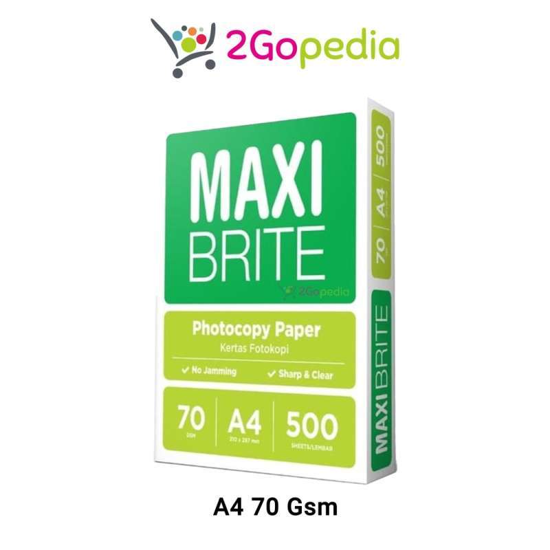 Jual Kertas HVS A4 & F4 70 gsm Maxi Brite (1 Pack/ RIM) di Seller ...