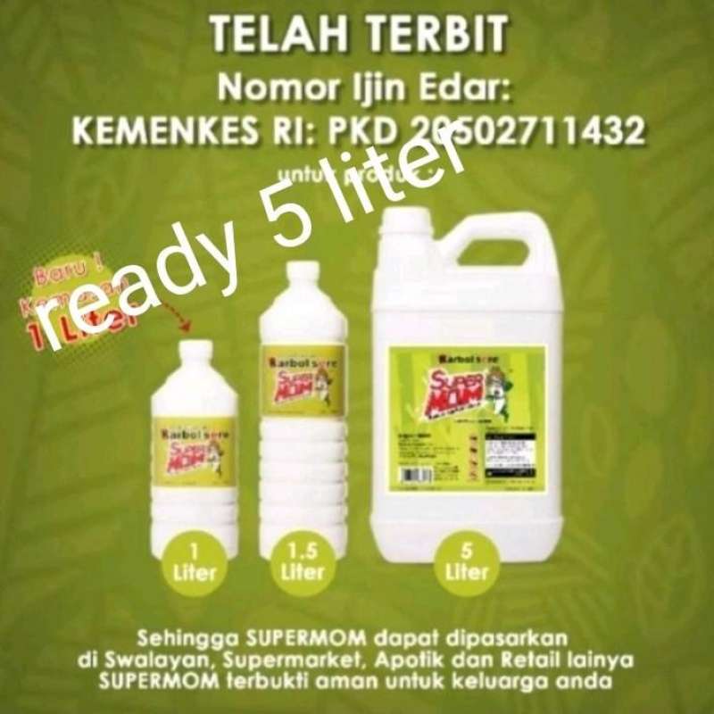Promo Super Mom Karbol Sereh 5 Liter Jerigen Diskon 3 Di Seller Bebiku