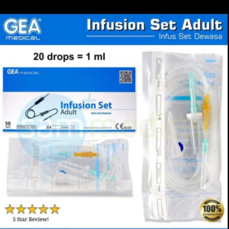 Jual GEA Infusion Set Dewasa / Selang Infus GEA Dewasa Box TERJAMIN di ...
