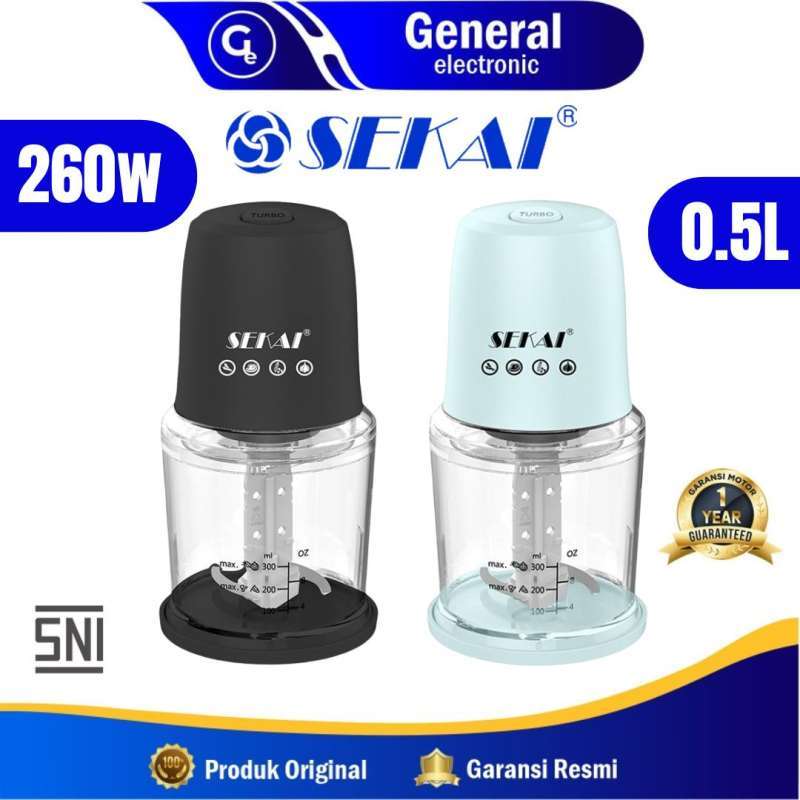 Jual Blender Chopper Penggiling Daging Sayur Buah Sekai 500 Ml - Cp5051p - Cp 5051 P - Biru Di ...